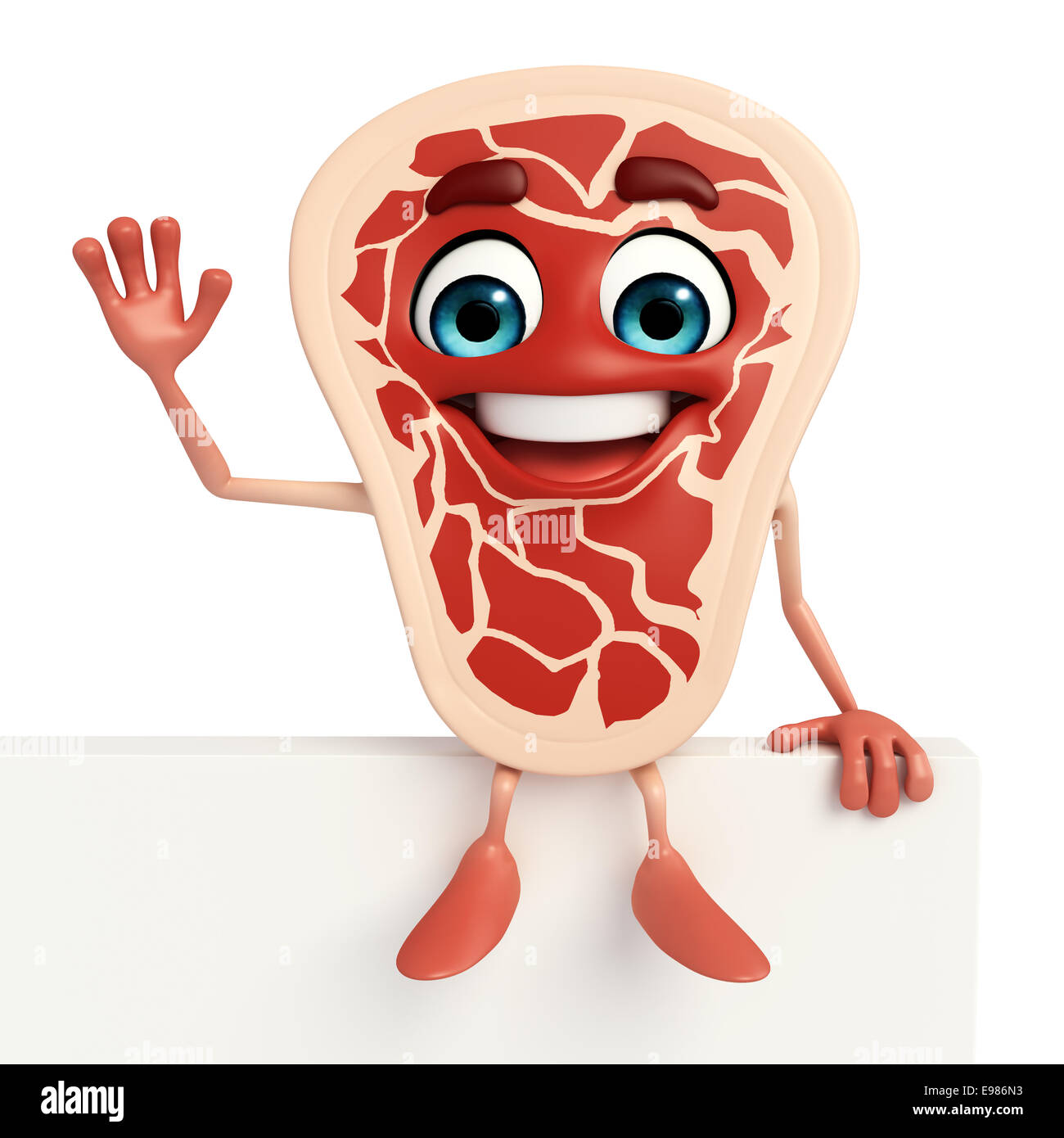 Cartoon character meat steak sign hi-res stock photography and images ...