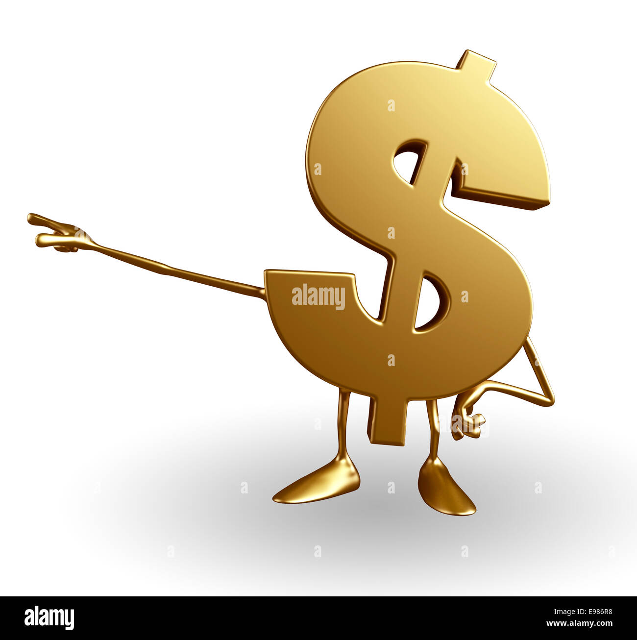Cartoon character dollar happy pose hi-res stock photography and images ...