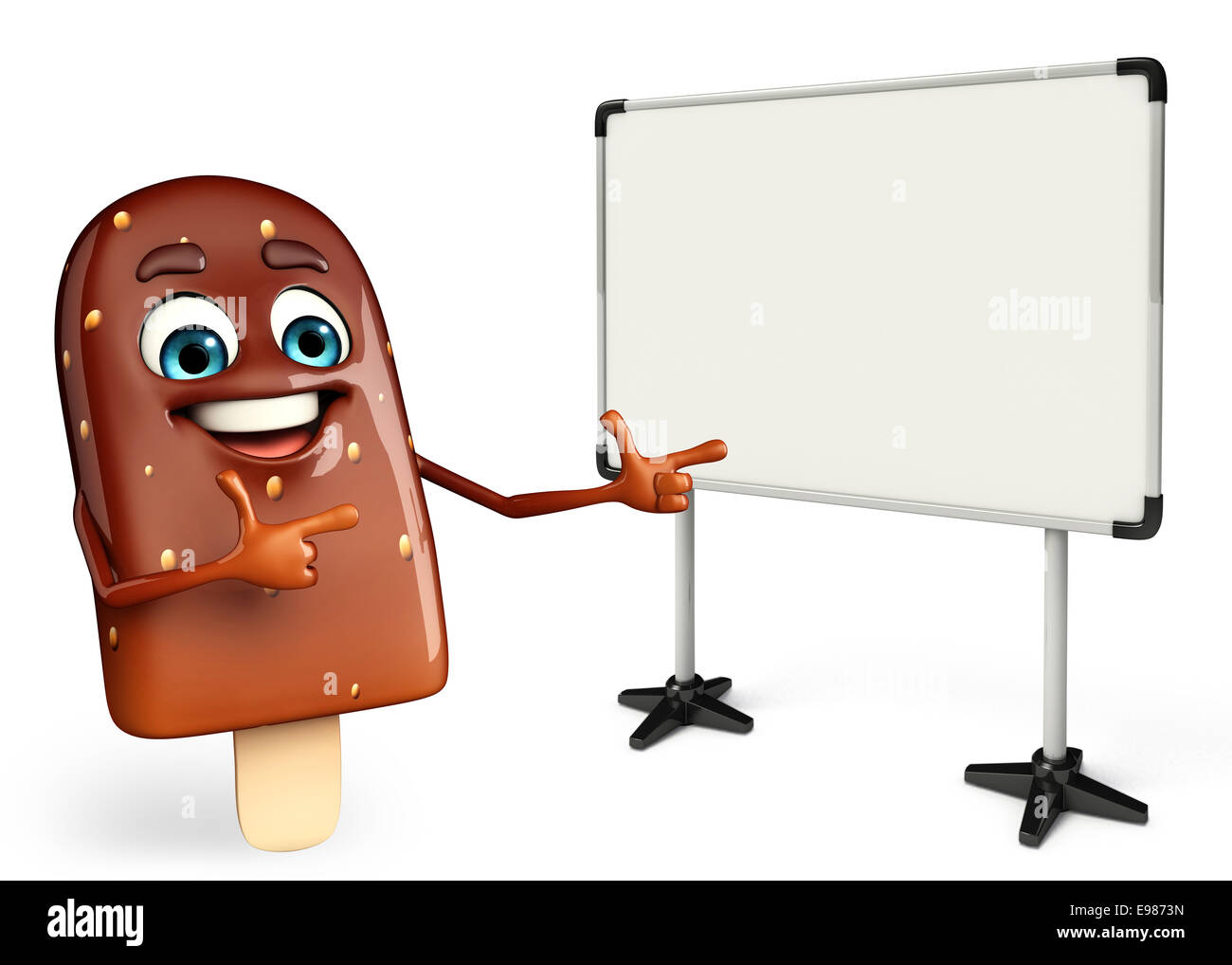 Cartoon Character of Candy with display board Stock Photo - Alamy
