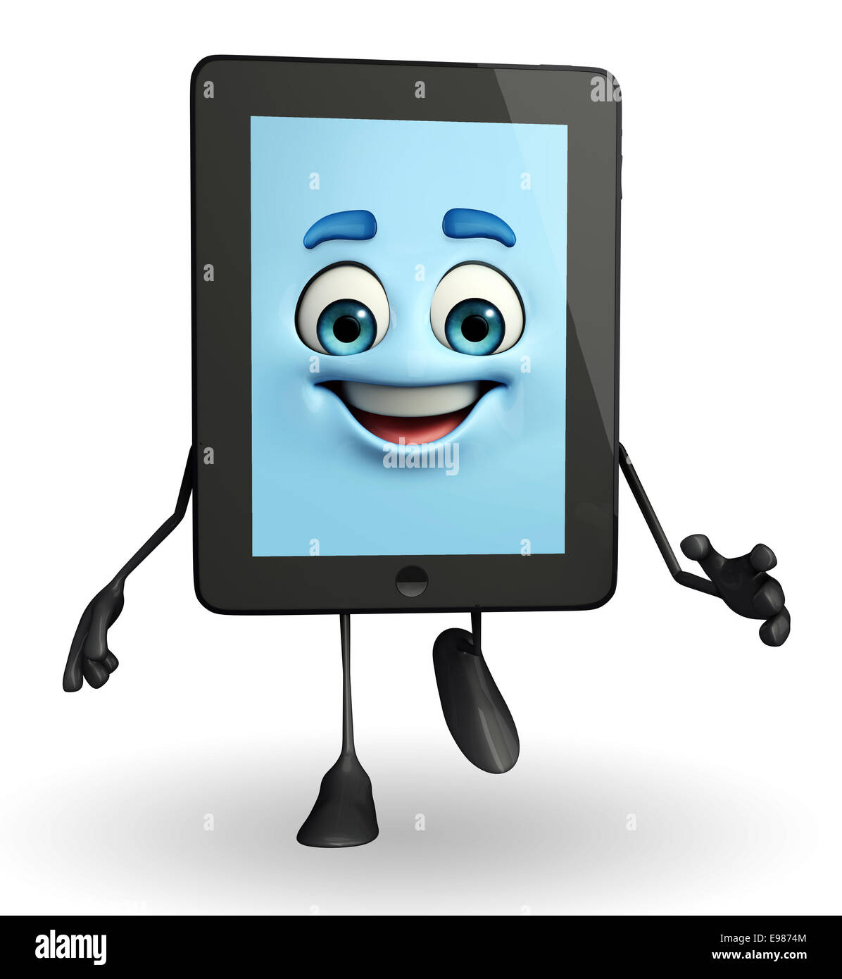 Cartoon character of tab is walking Stock Photo - Alamy