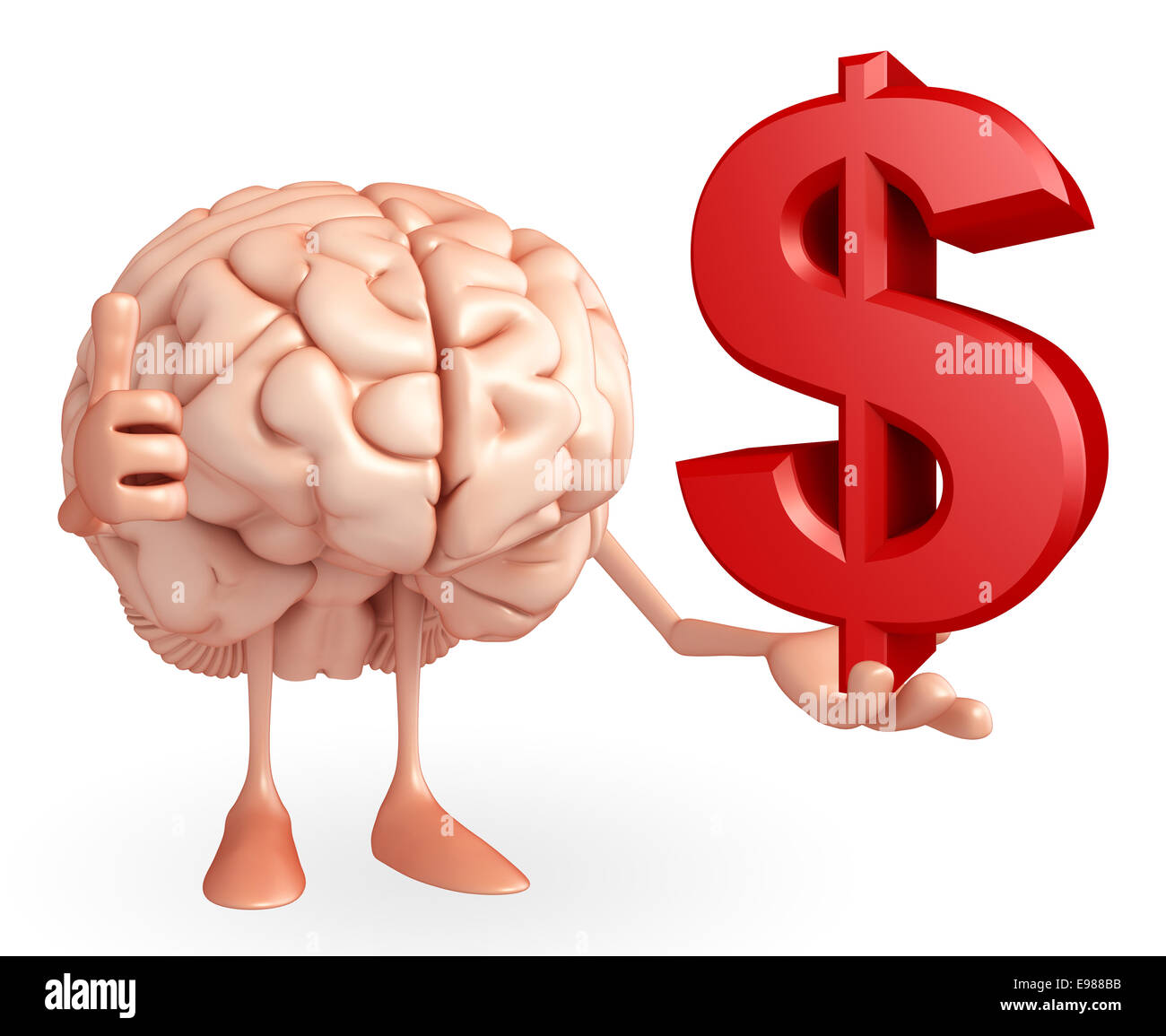 Cartoon character brain dollar sign hi-res stock photography and images ...