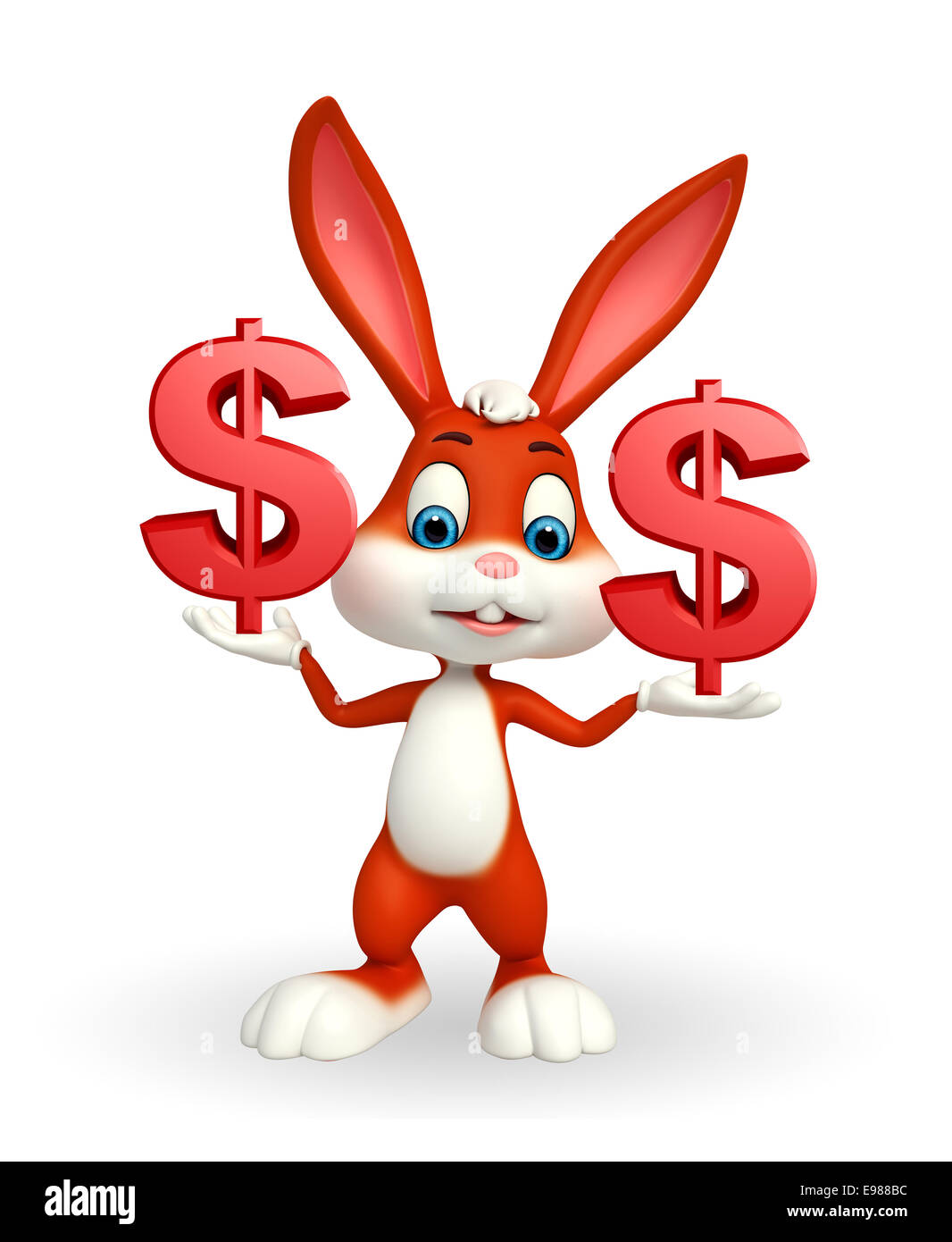 Easter bunny big white sign Cut Out Stock Images & Pictures - Alamy
