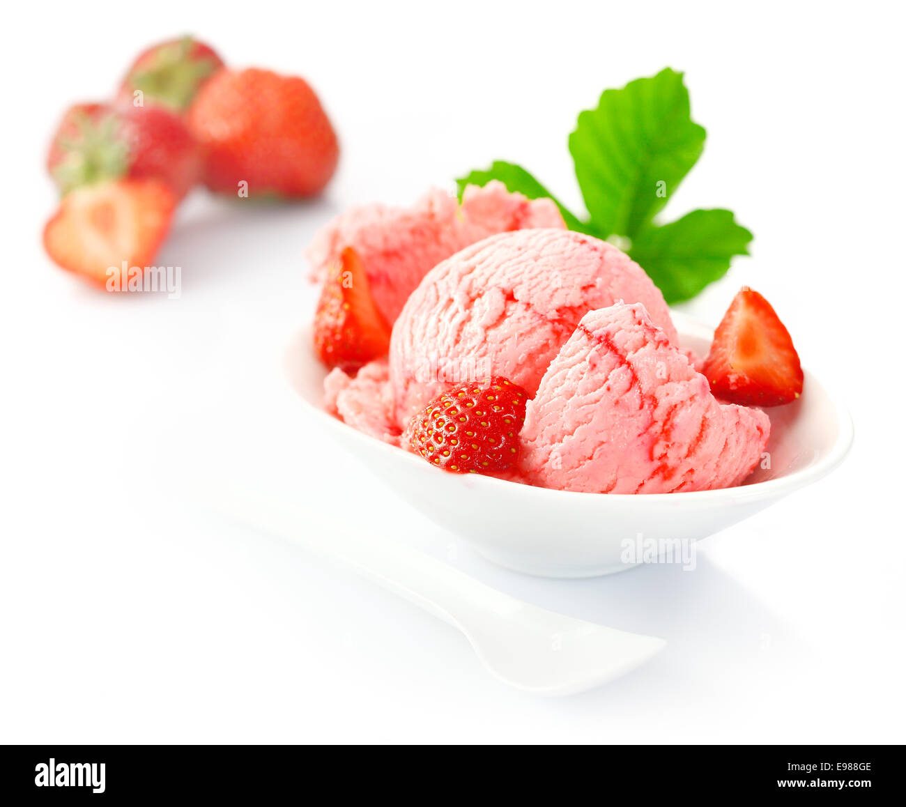 Diced strawberries Cut Out Stock Images & Pictures - Alamy