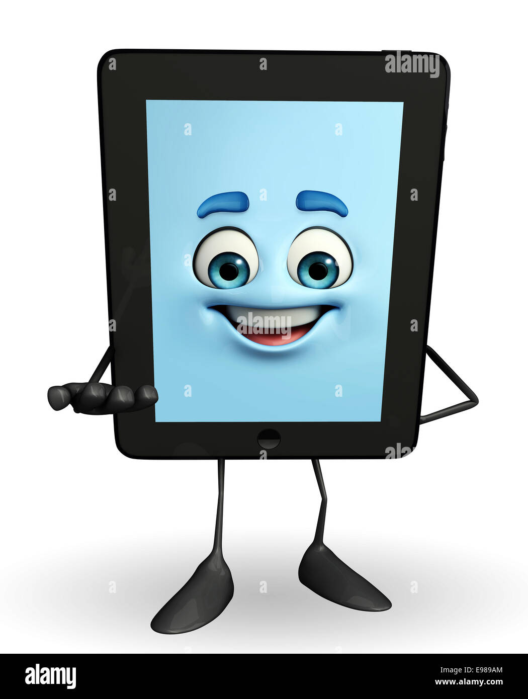 Cartoon character of tab is presenting Stock Photo - Alamy