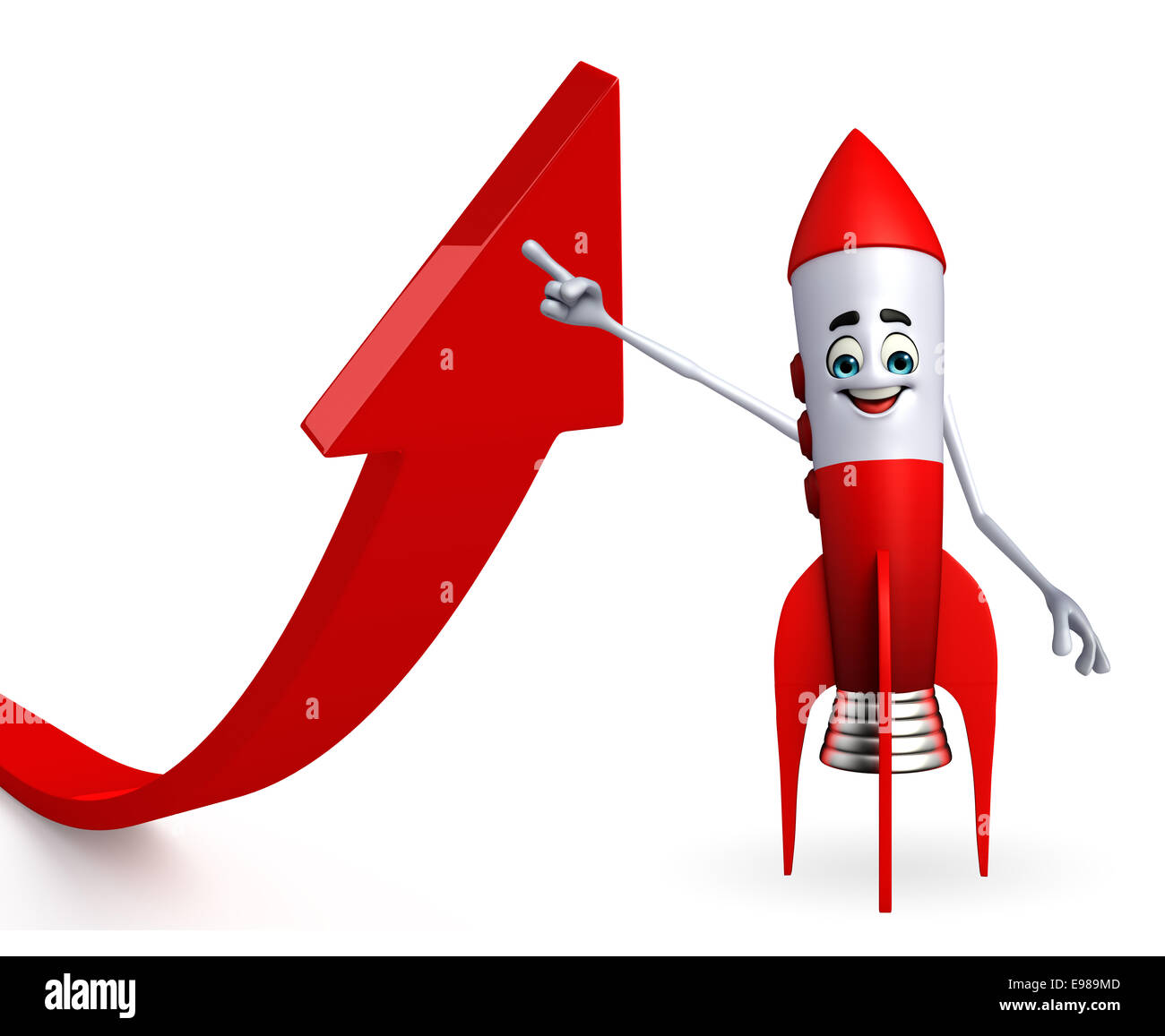 Cartoon character rocket arrow sign hi-res stock photography and images ...