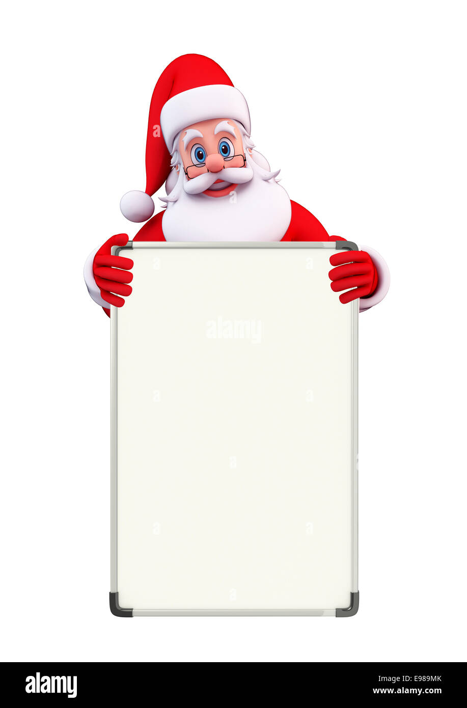 Illustration of santa claus with display board Stock Photo - Alamy