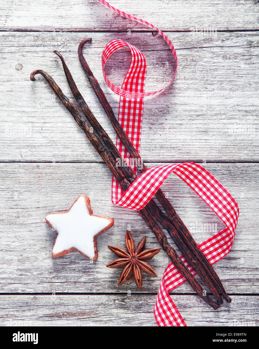 Country spices background with a colourful fresh red and white ...