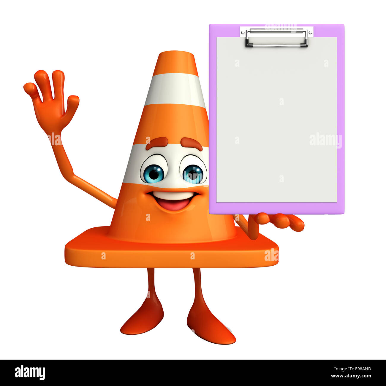 Cartoon Character Construction Cone Cut Out Stock Images & Pictures - Alamy