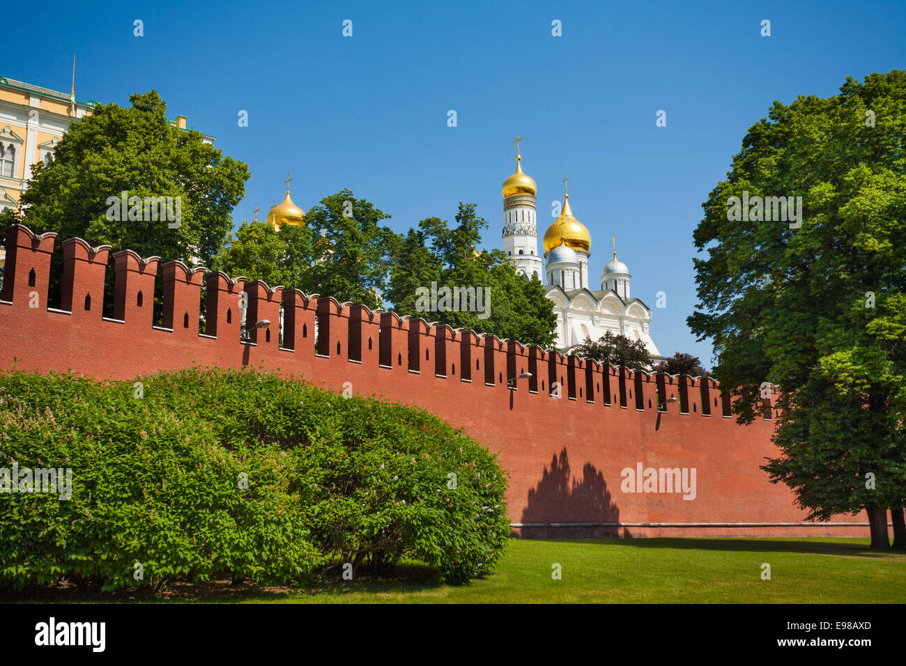 Kremlin wall view with Patriarch's Palace Stock Photo - Alamy