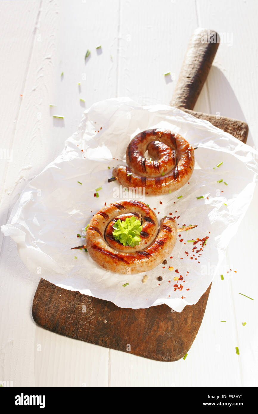 Spiral sausages hi-res stock photography and images - Alamy