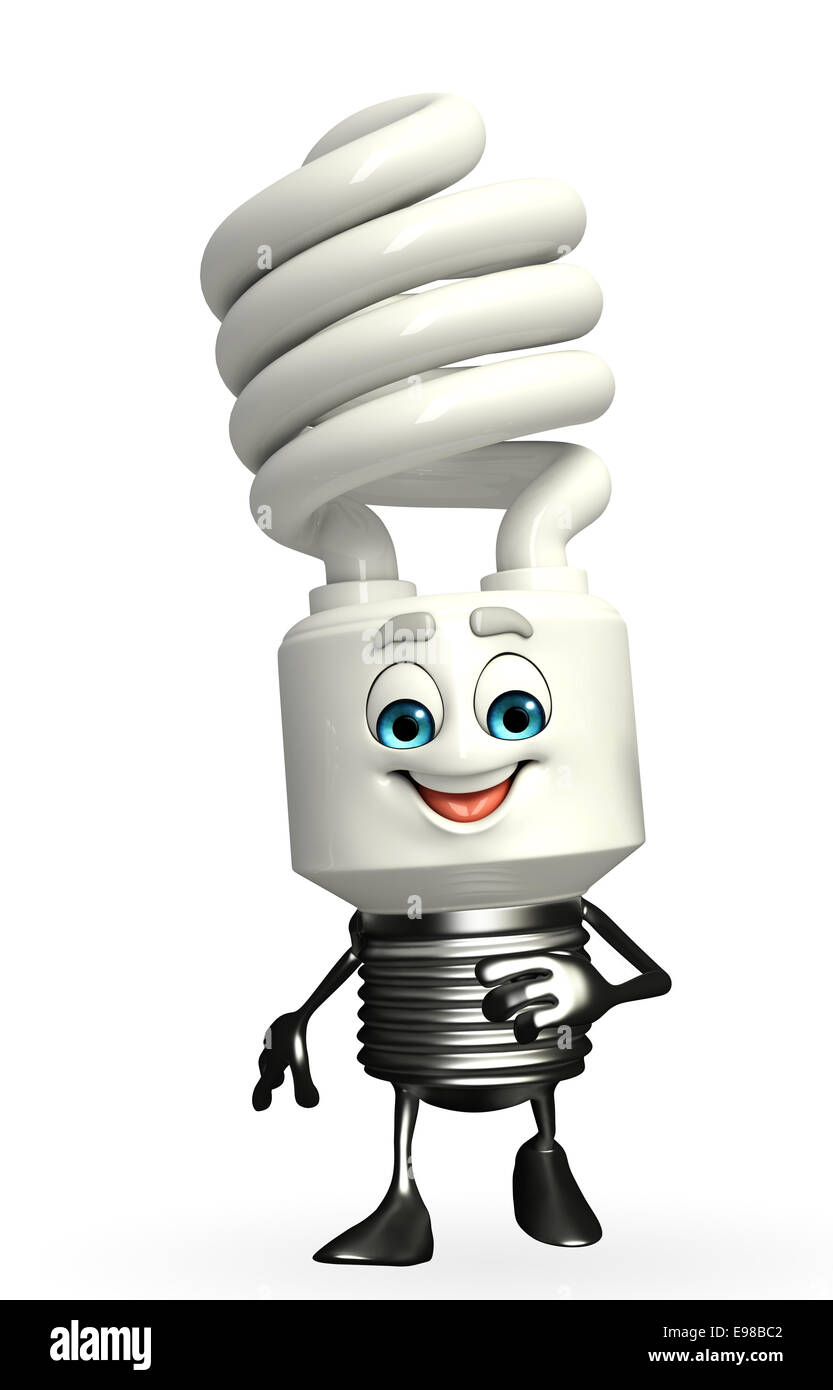 Cartoon Character of CFL is walking Stock Photo - Alamy