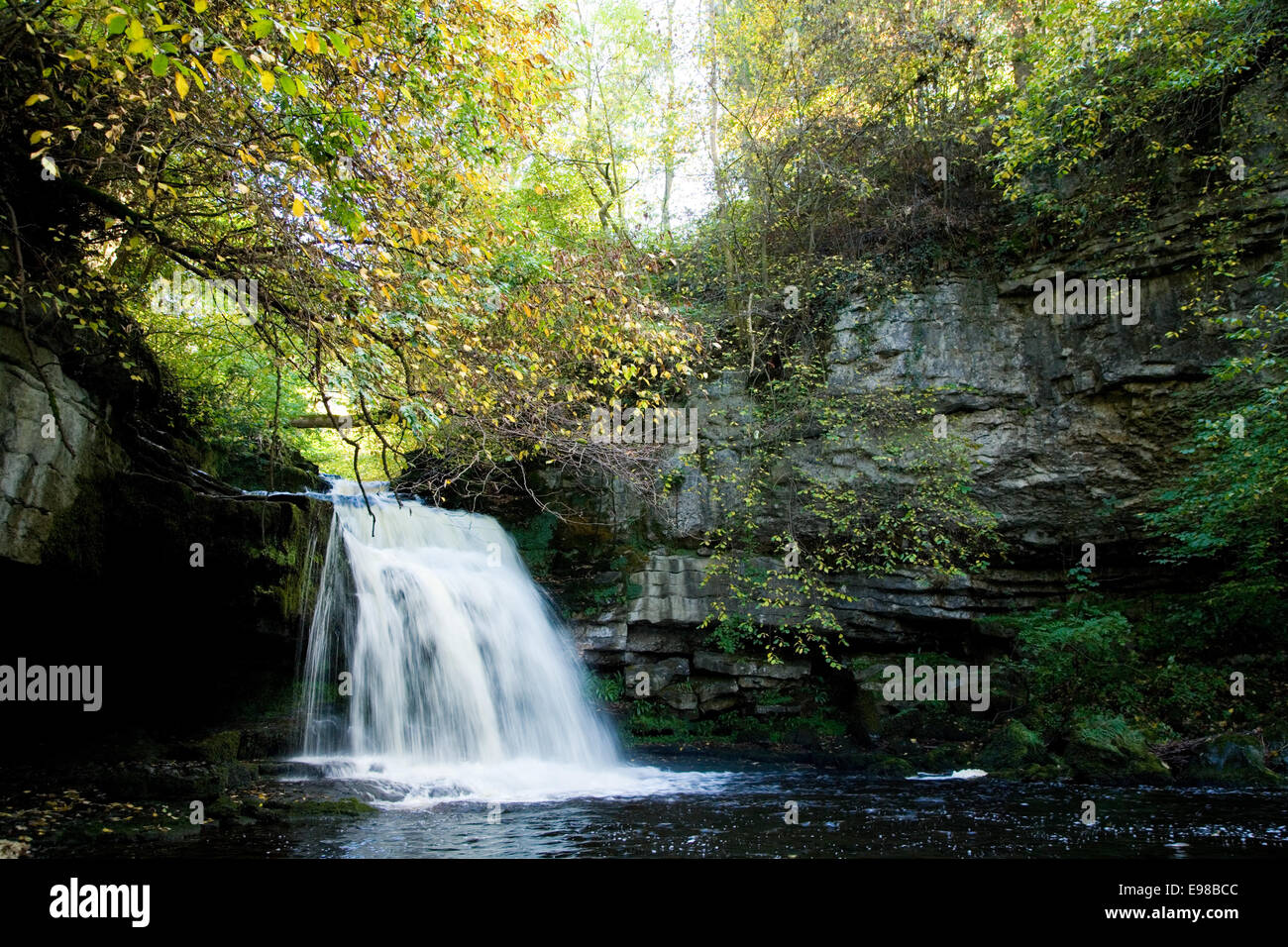 West Burton waterfalls Yorkshire Stock Photo - Alamy