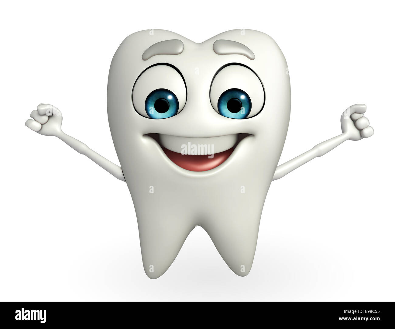 Cartoon character of teeth is running Stock Photo - Alamy