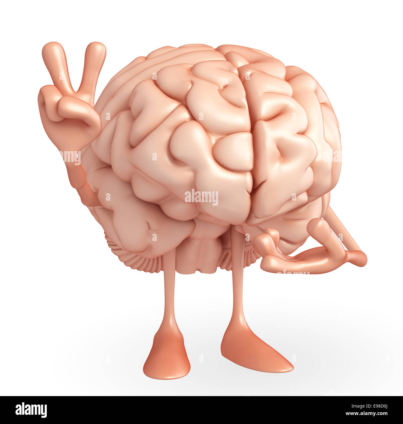 Cartoon smart happy brain hi-res stock photography and images - Alamy