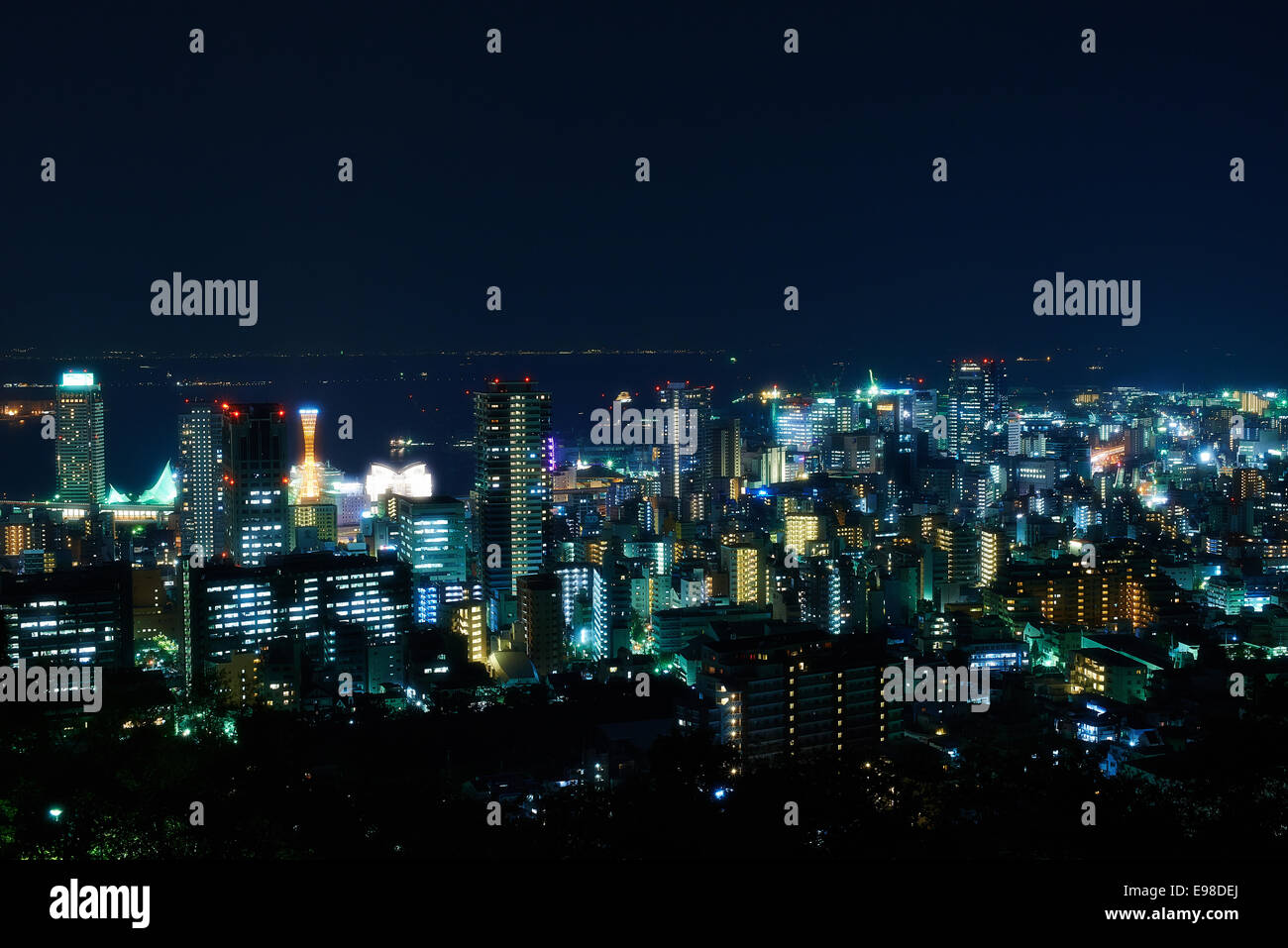 Kobe cityscape at night Stock Photo - Alamy