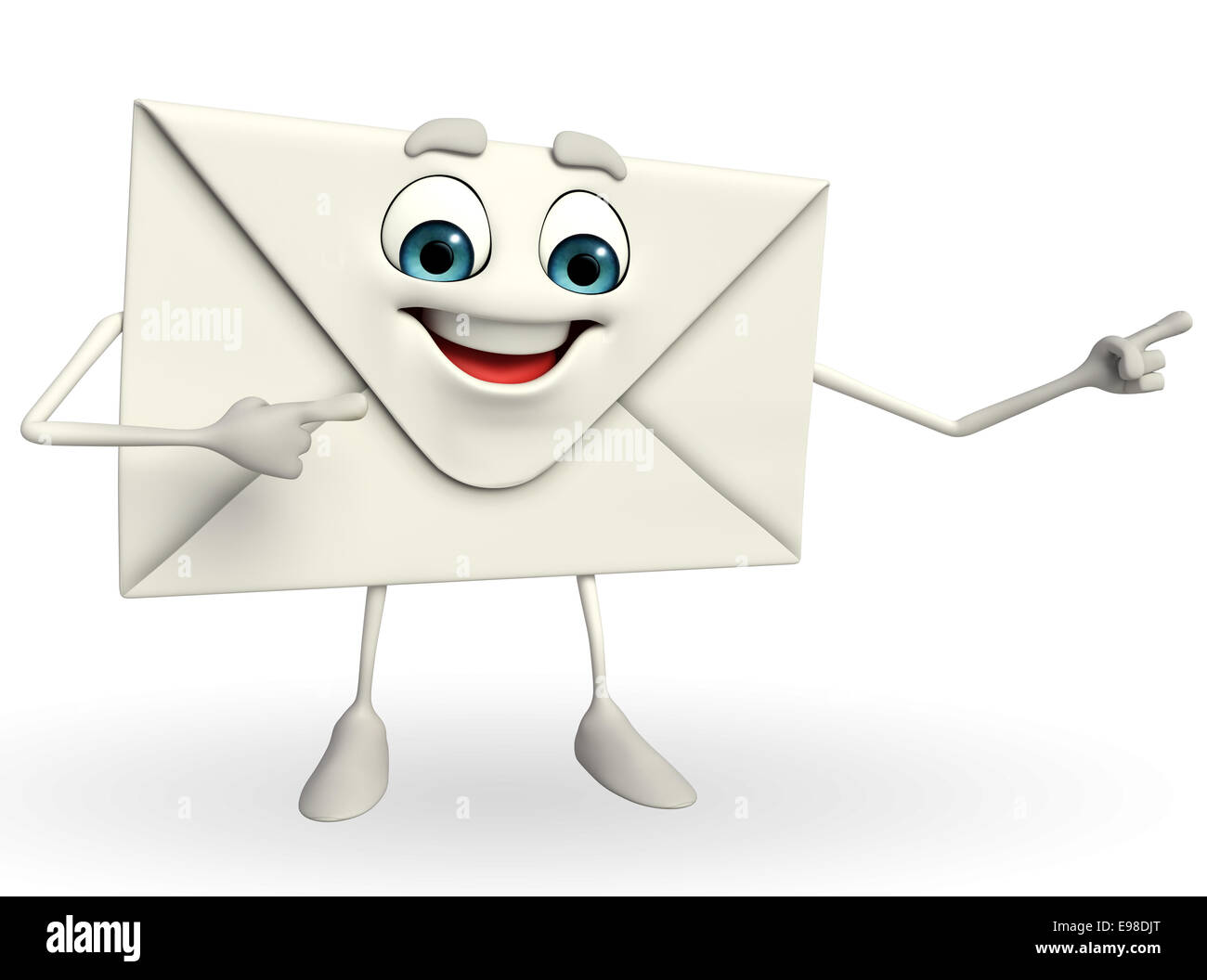 Cartoon character mail pointing hi-res stock photography and images - Alamy