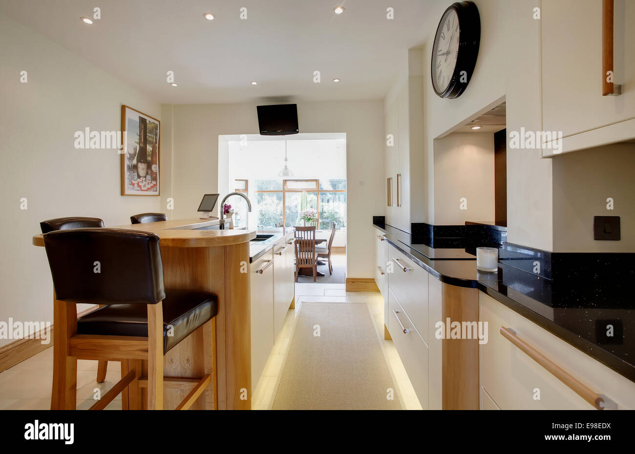 A modern kitchen inside a home in the UK Stock Photo - Alamy