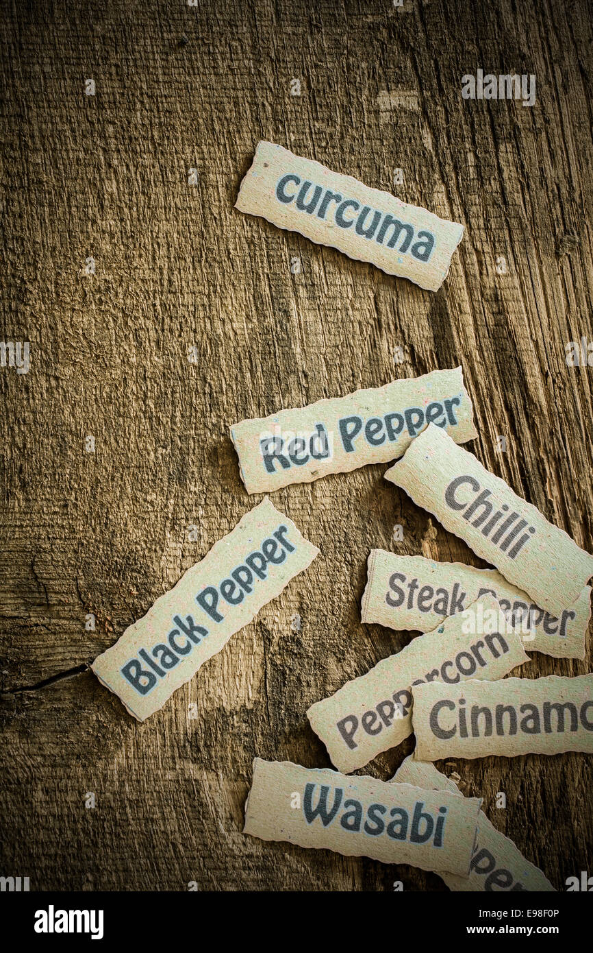 Spices names hi-res stock photography and images - Alamy