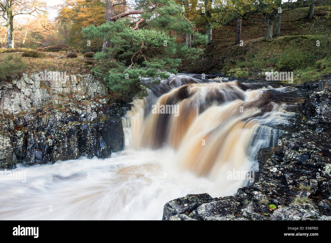 The River Tees in Flood Conditions Flowing Down the Northern Flood ...