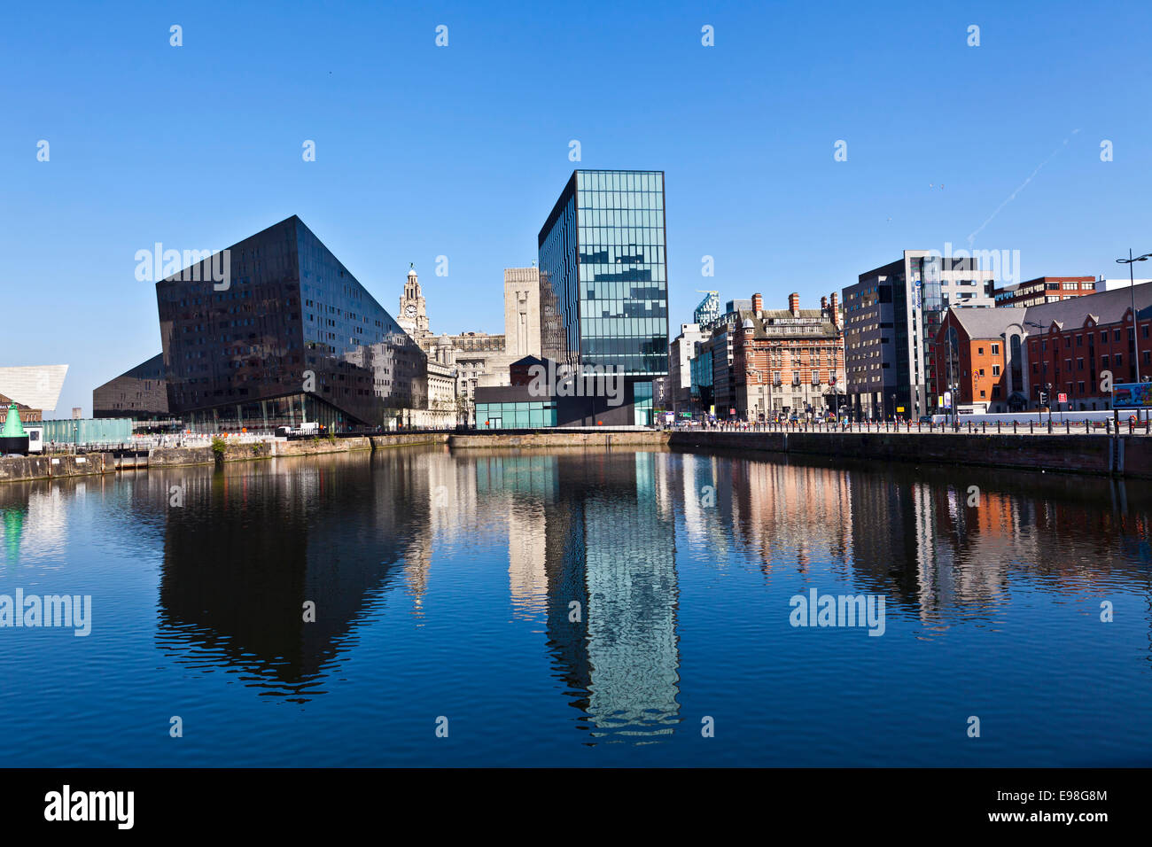 Cityscape of the Liverpool city centre which is the commercial ...