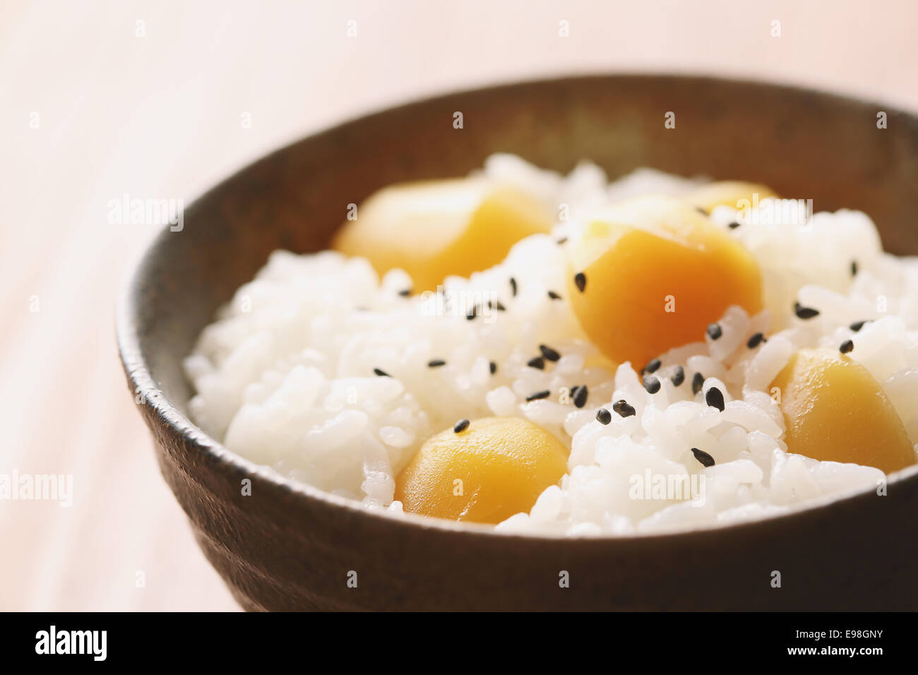 Japanese style chestnut rice Stock Photo - Alamy