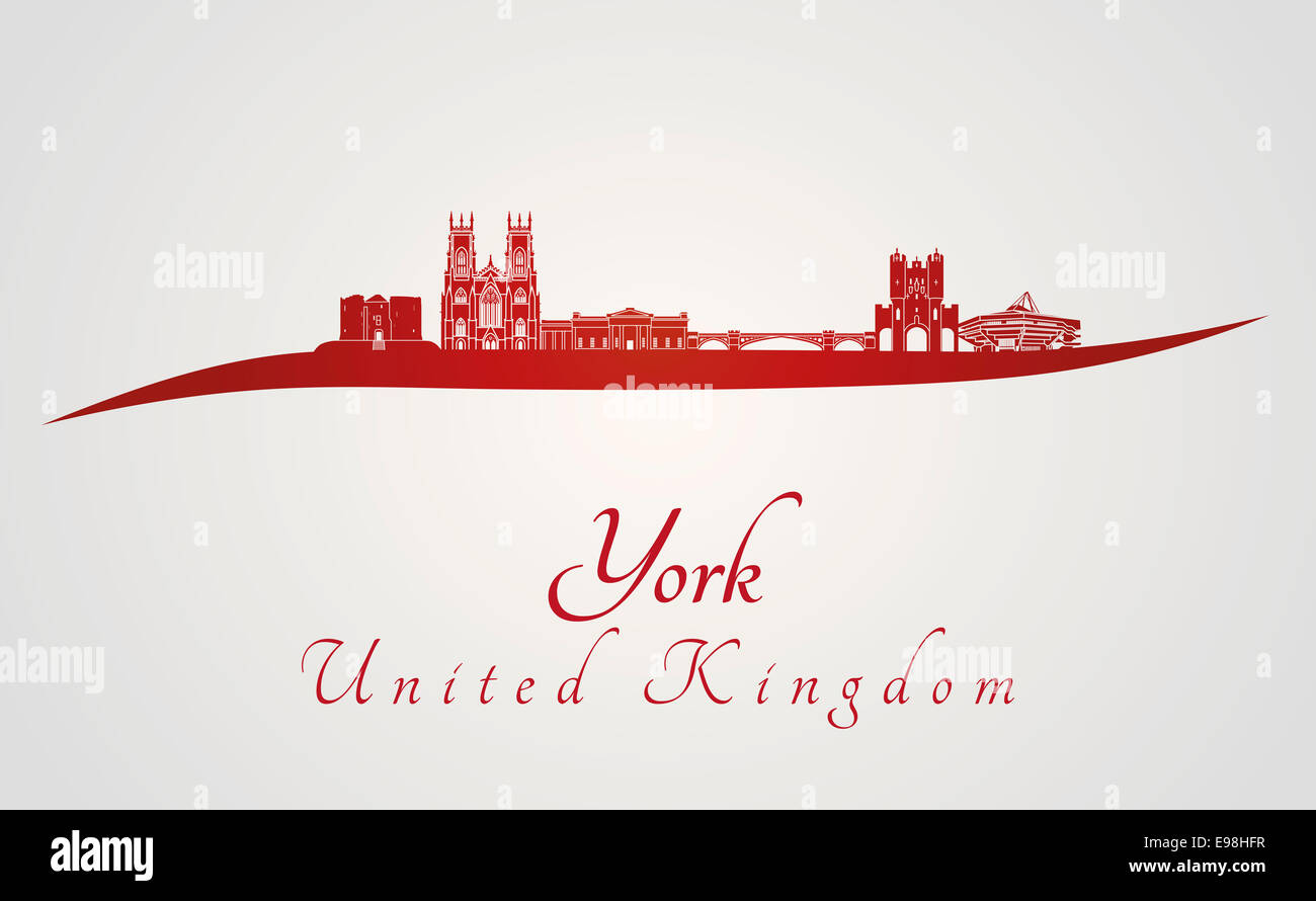 York skyline in red Stock Photo - Alamy
