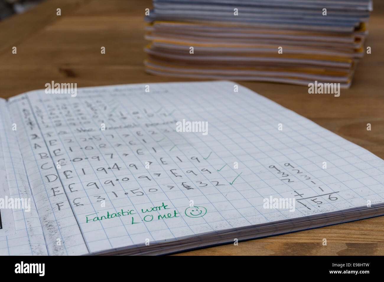 Primary School Books Waiting To Be Marked Stock Photo Alamy primary-school-books-waiting-to-be-marked-stock-photo-alamy