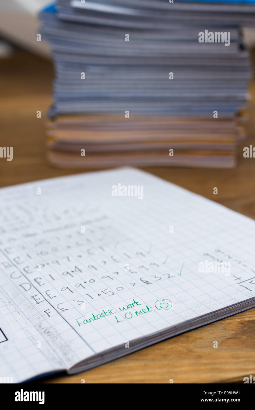 Teacher Marking School Work High Resolution Stock Photography and ...