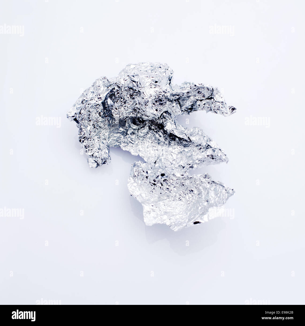 Tinfoil Ball Isolated on White, damaged aluminium foil Stock Photo - Alamy
