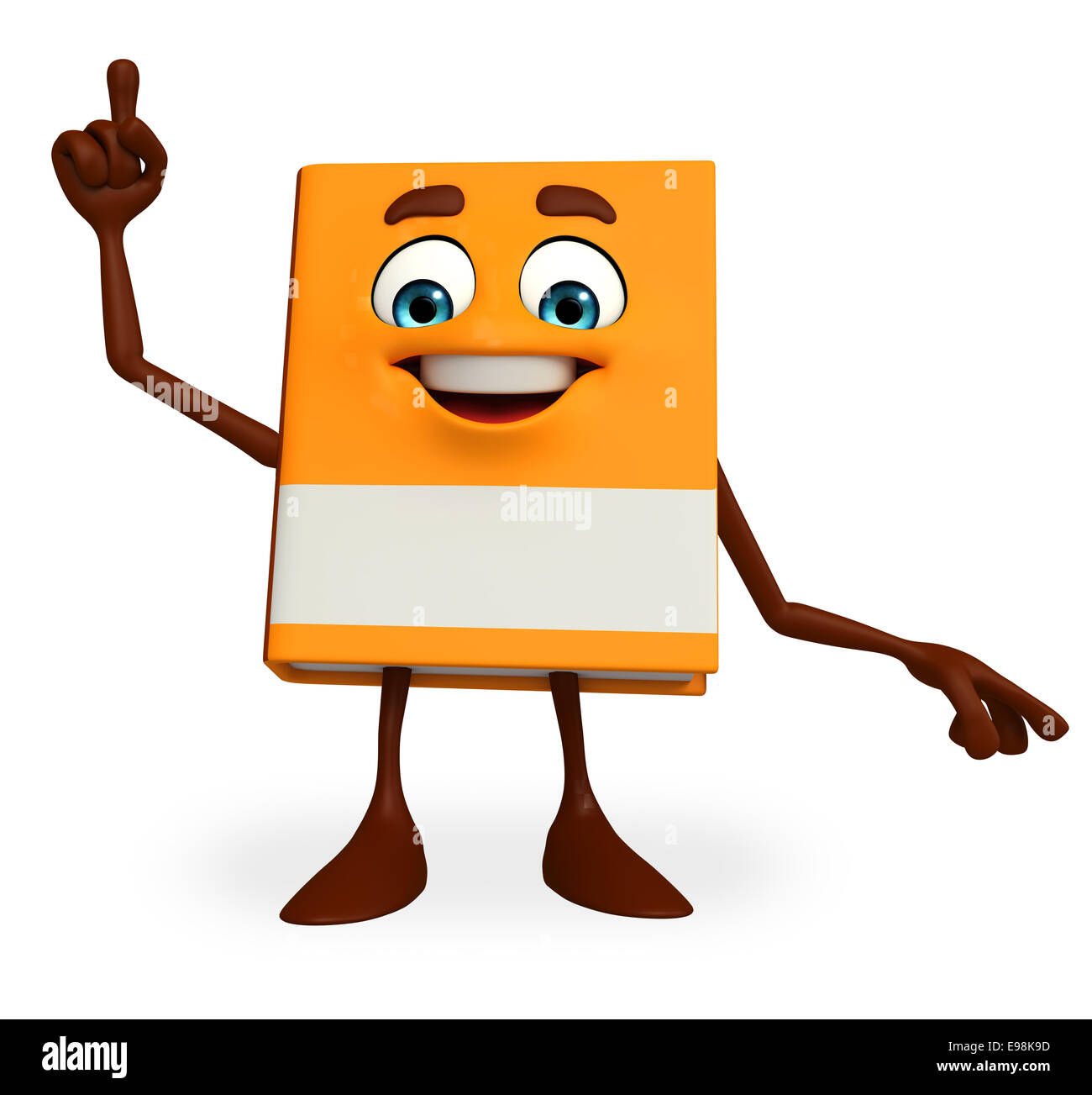 Cartoon Character of Book is pointing pose Stock Photo - Alamy