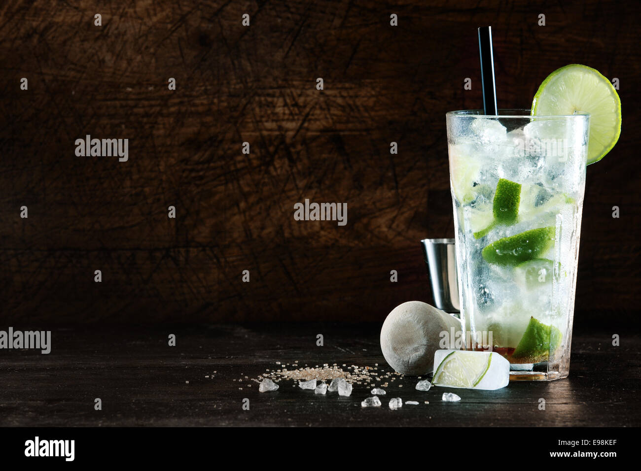 Refreshing Christmas cocktail with a blend of white spirits, mixer and ...