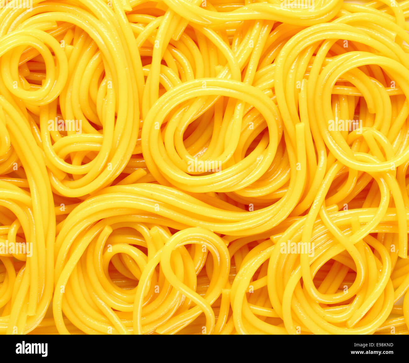 Closeup abstract background of coiled strands of spaghetti pasta Stock ...
