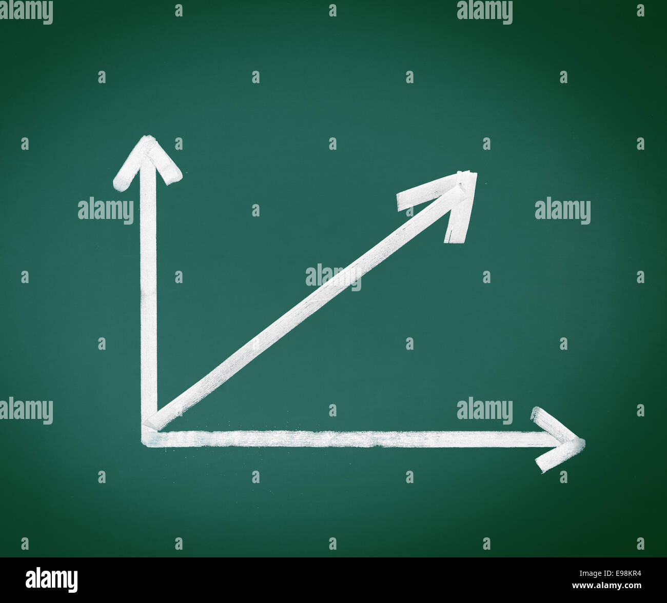 Increasing Arrow on blackboard increasing in size over time, handdrawn ...