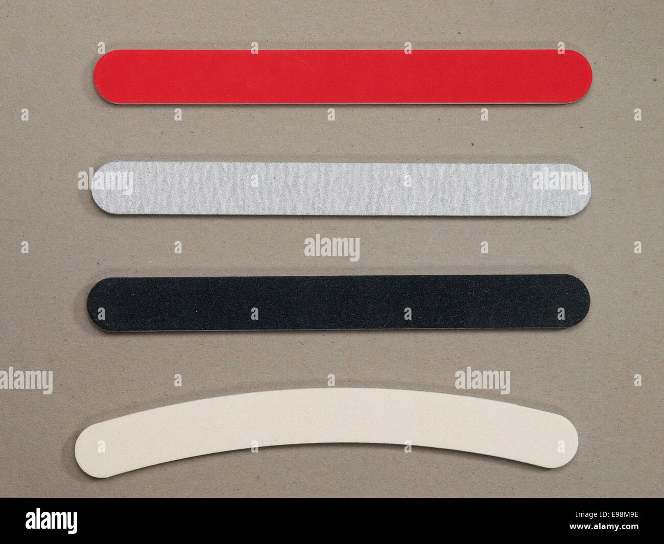 Set of four nail files Stock Photo - Alamy
