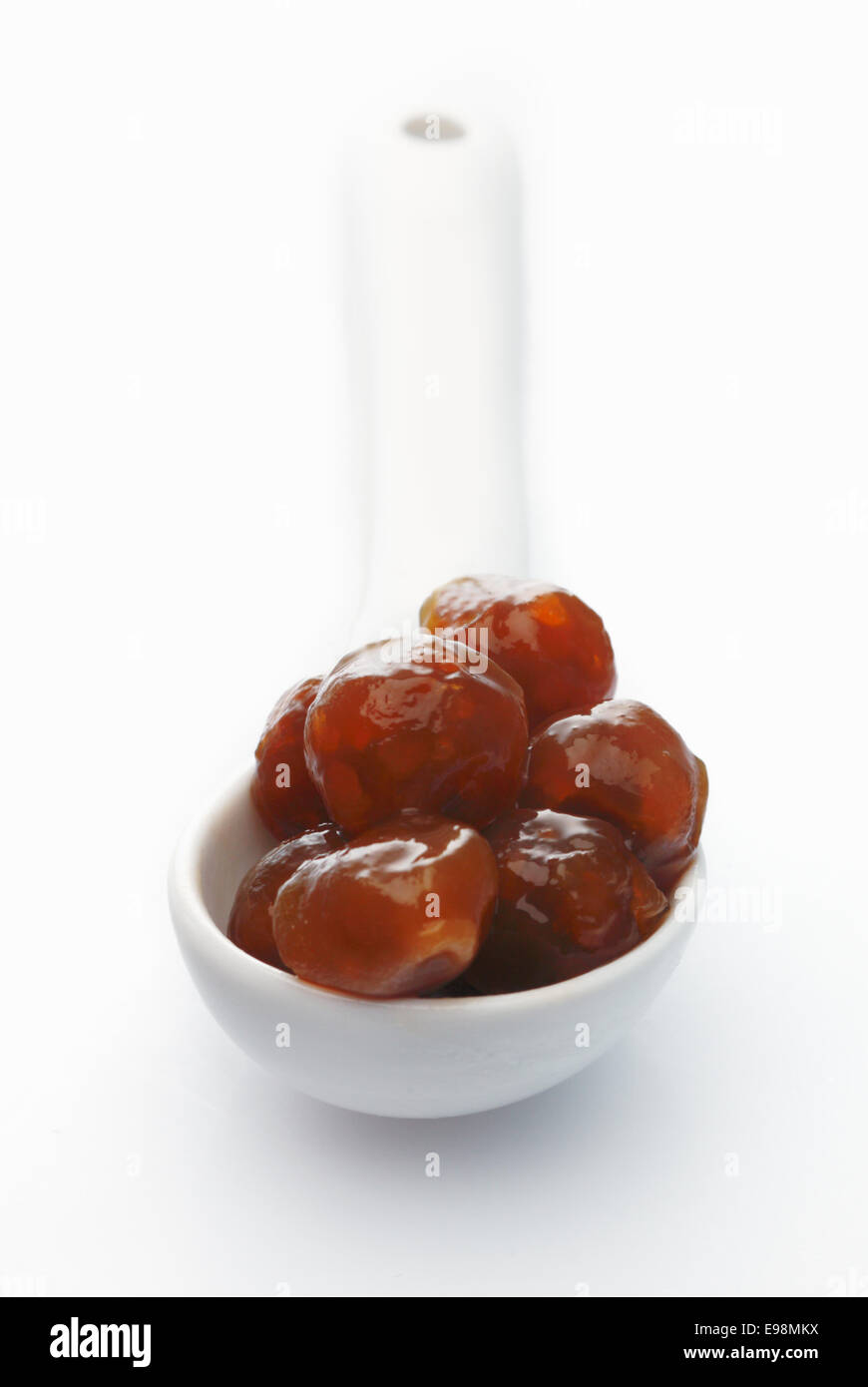 Cooked Bubble Tapioka pearls isolated on white background. As Bubble ...