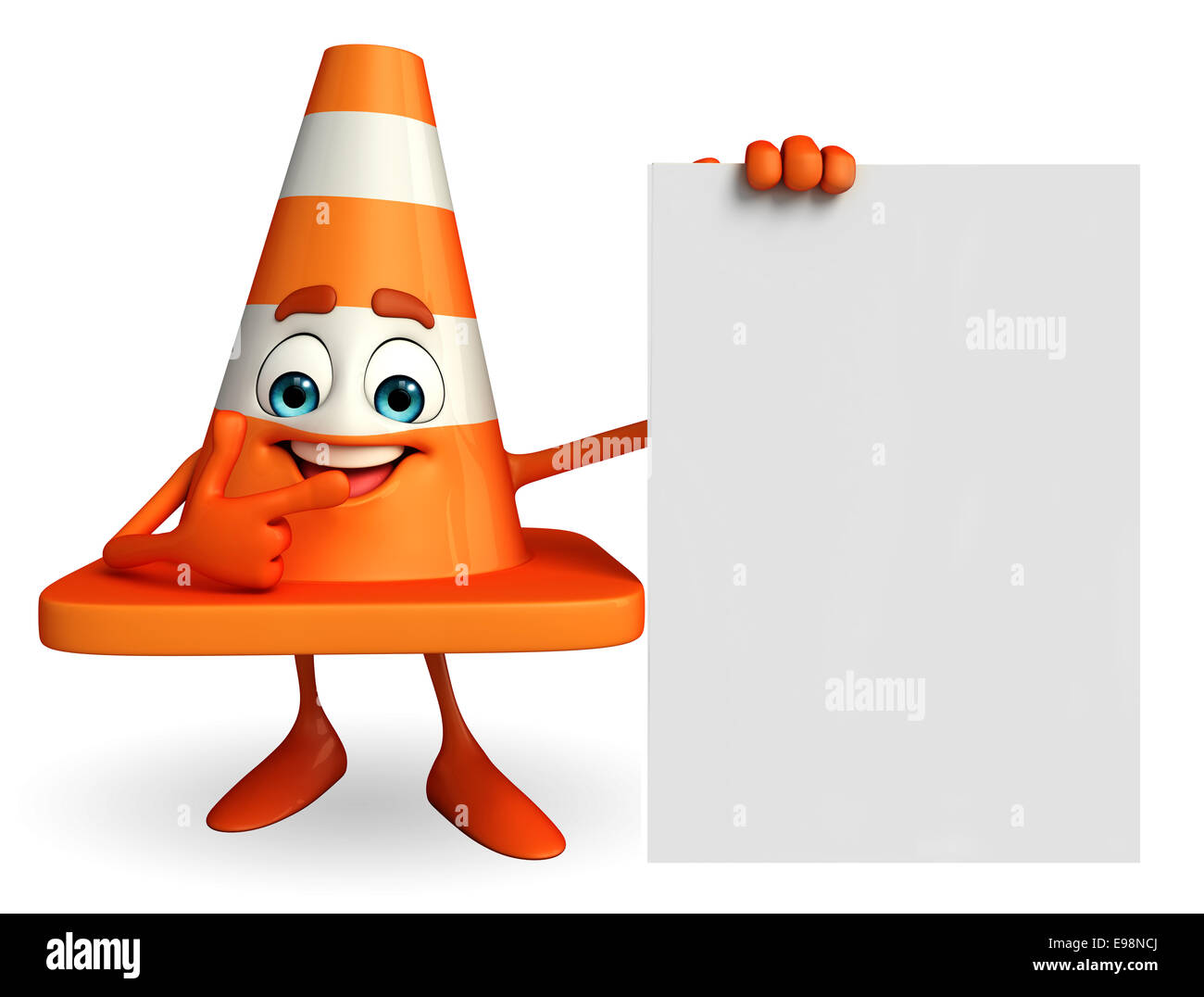 Cartoon character construction cone sign hi-res stock photography and ...