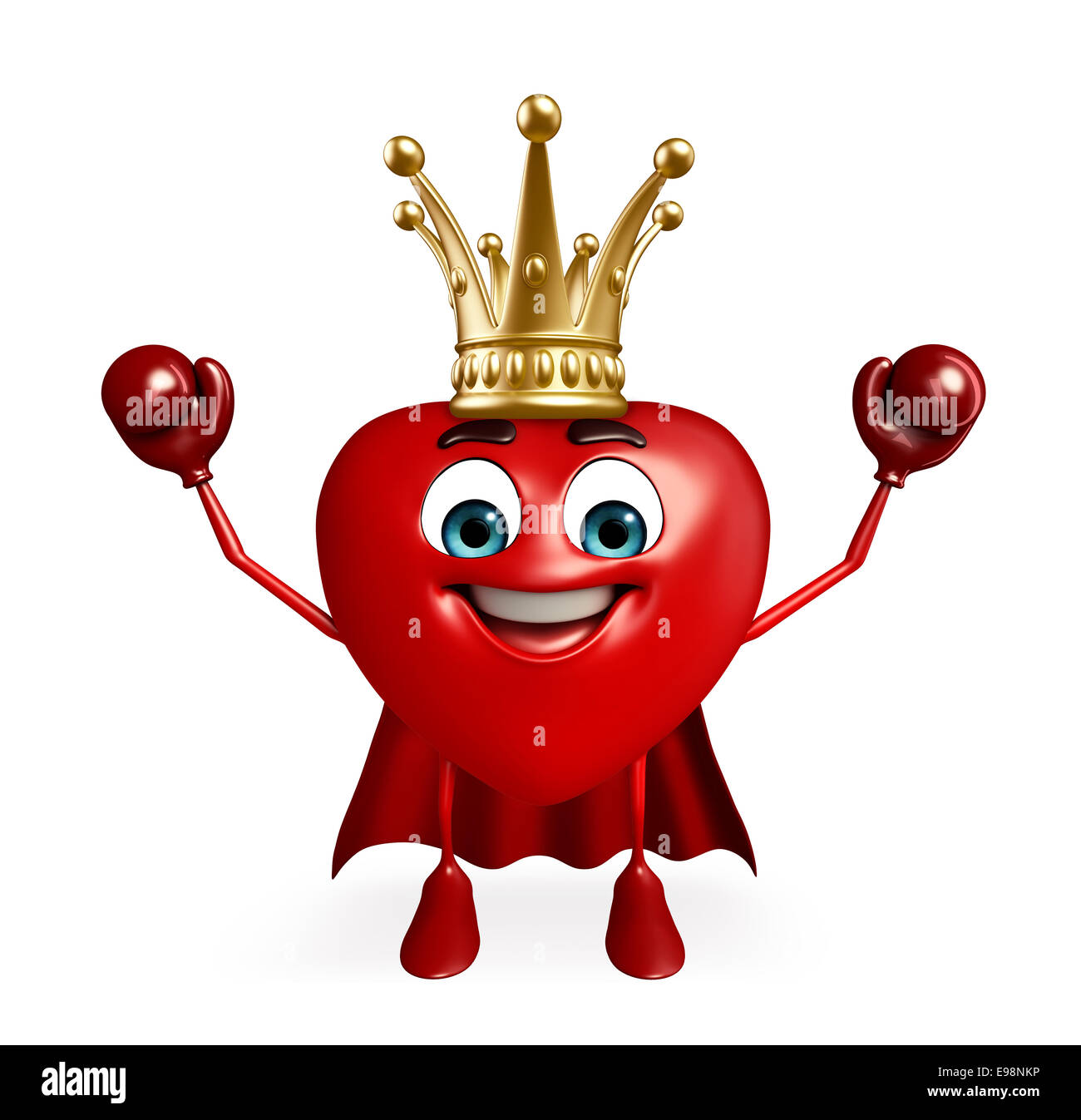 Cartoon character super heart hi-res stock photography and images - Alamy