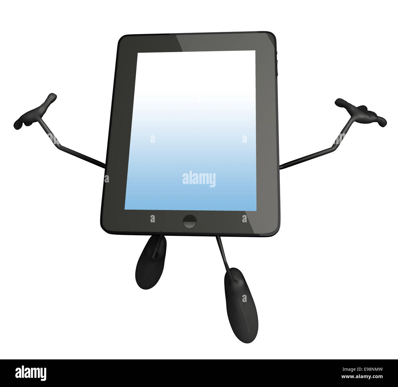 Cartoon character of tab with jumping pose Stock Photo - Alamy