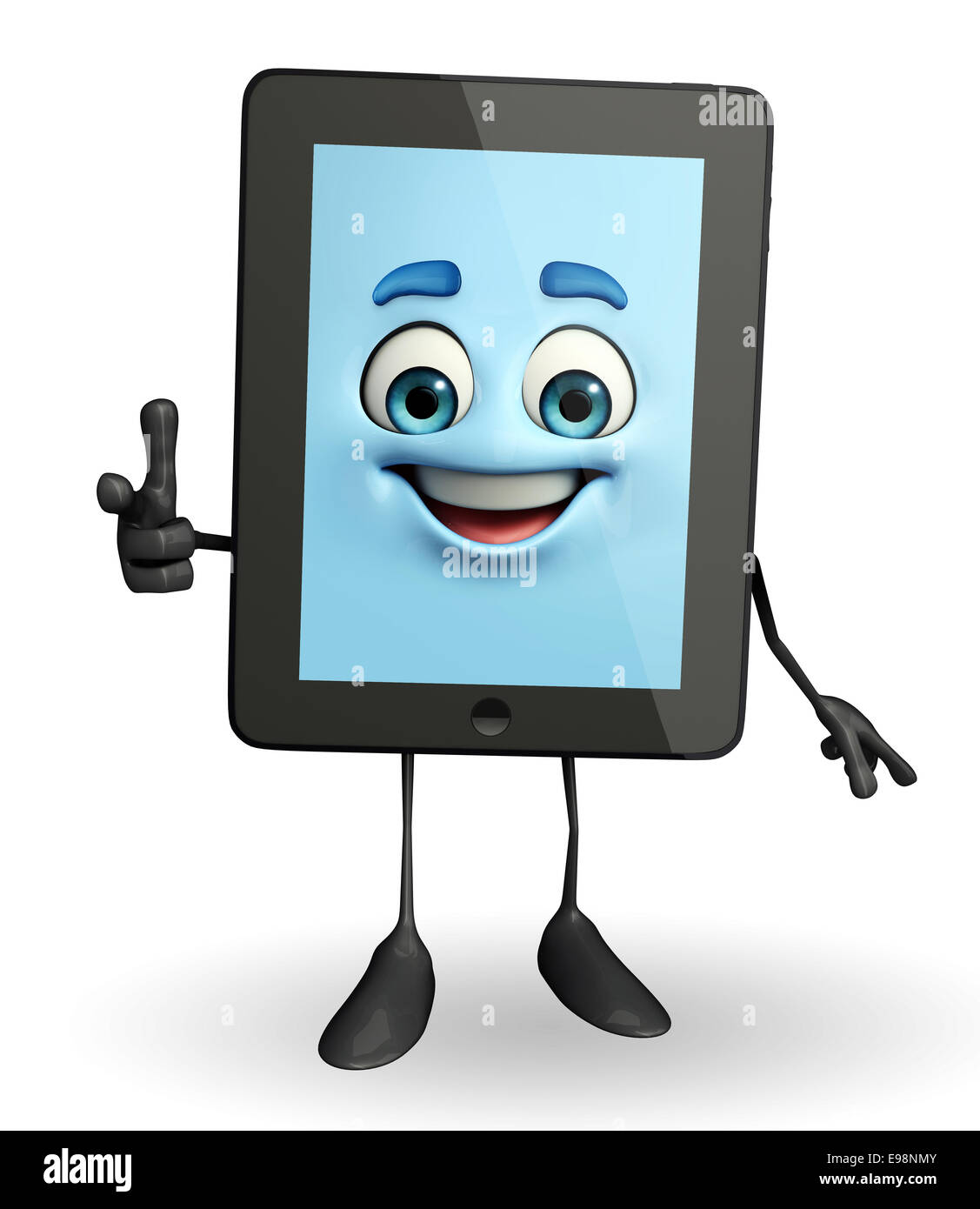 Cartoon character of tab is pointing Stock Photo - Alamy