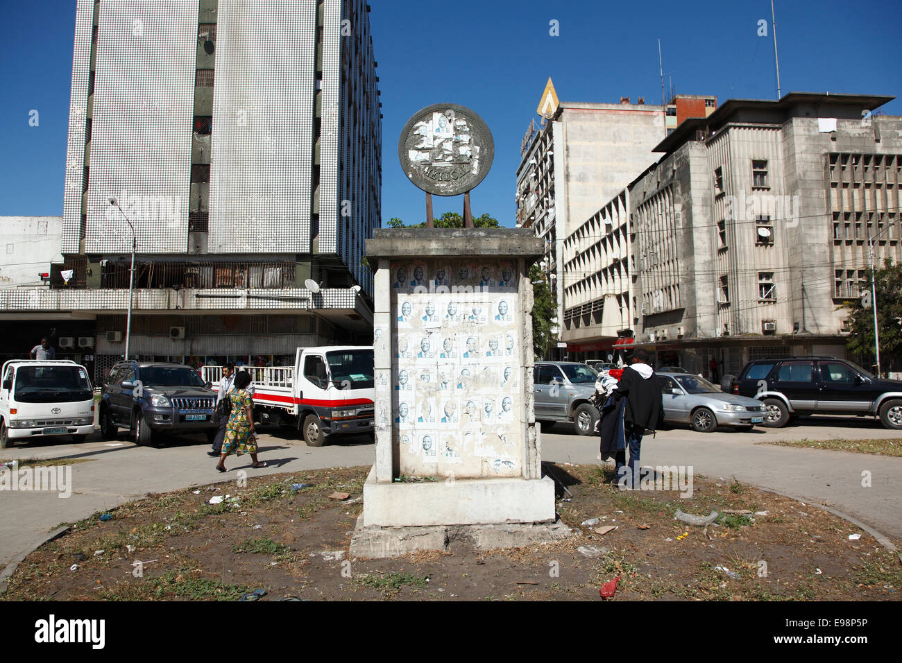 Run down colonial architecture in the city centre.. Beira Mozambique ...