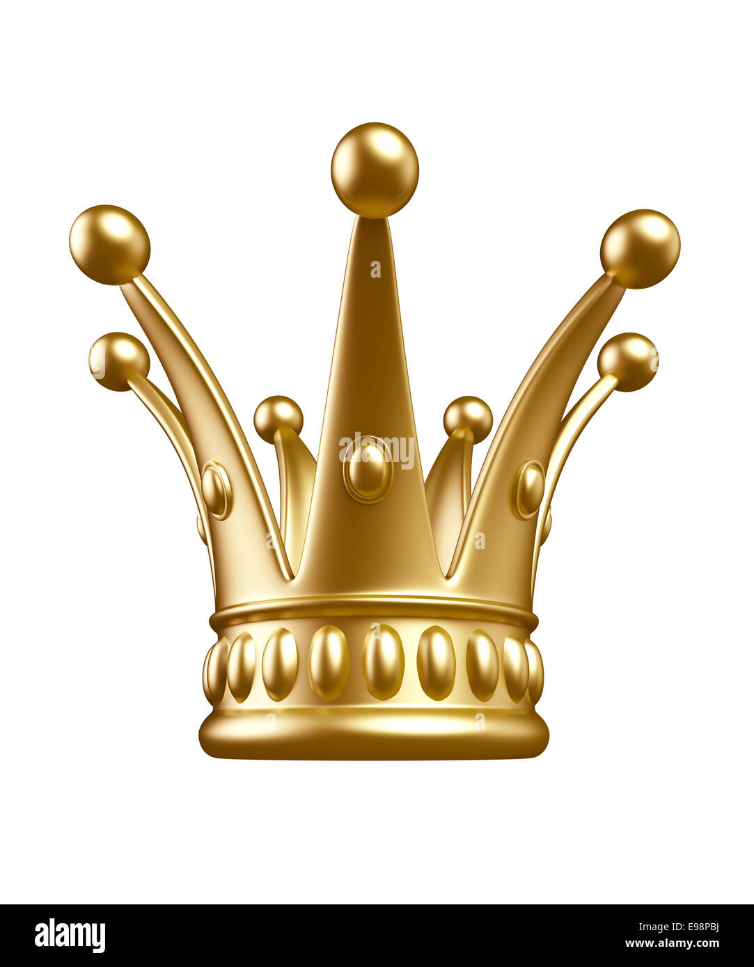 Gold crown isolated on white background Stock Photo - Alamy