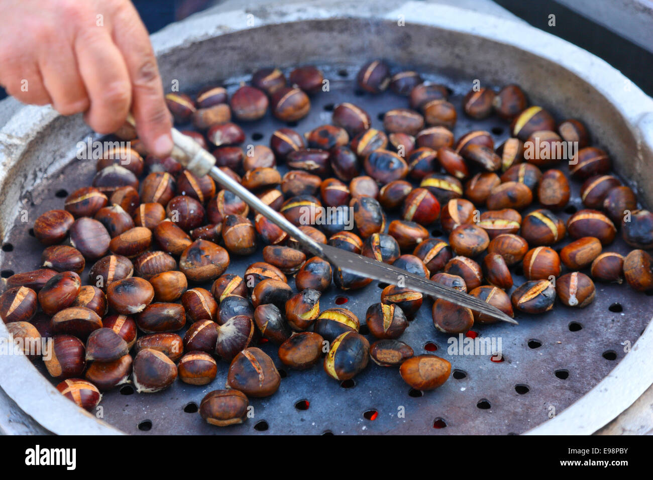 Peeled sweet chestnut hi-res stock photography and images - Alamy
