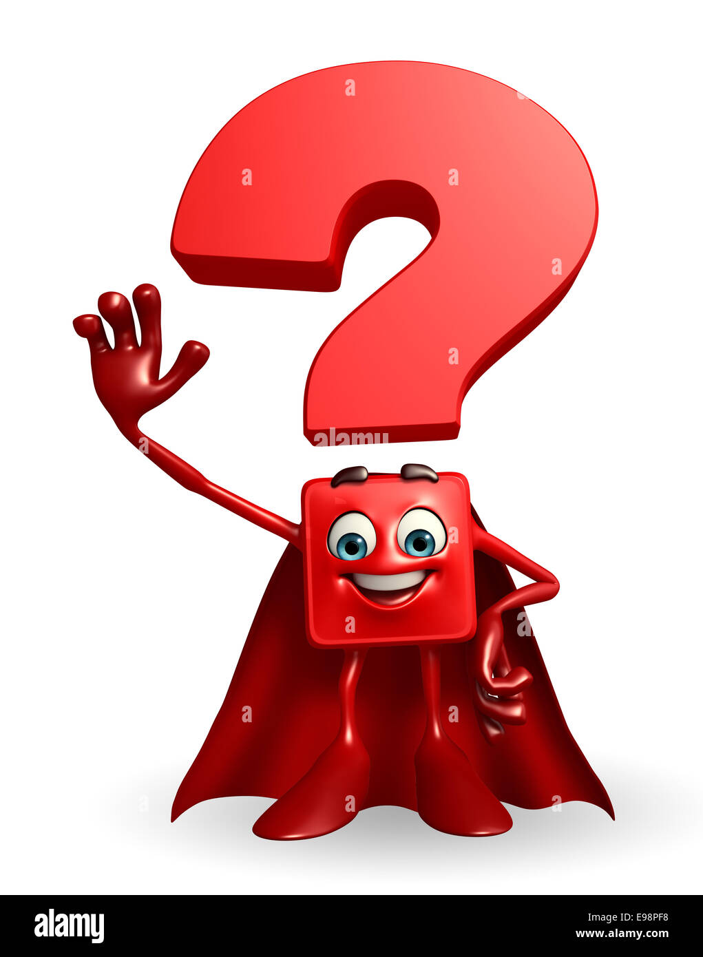Cartoon Character of Question Mark with hello pose Stock Photo - Alamy