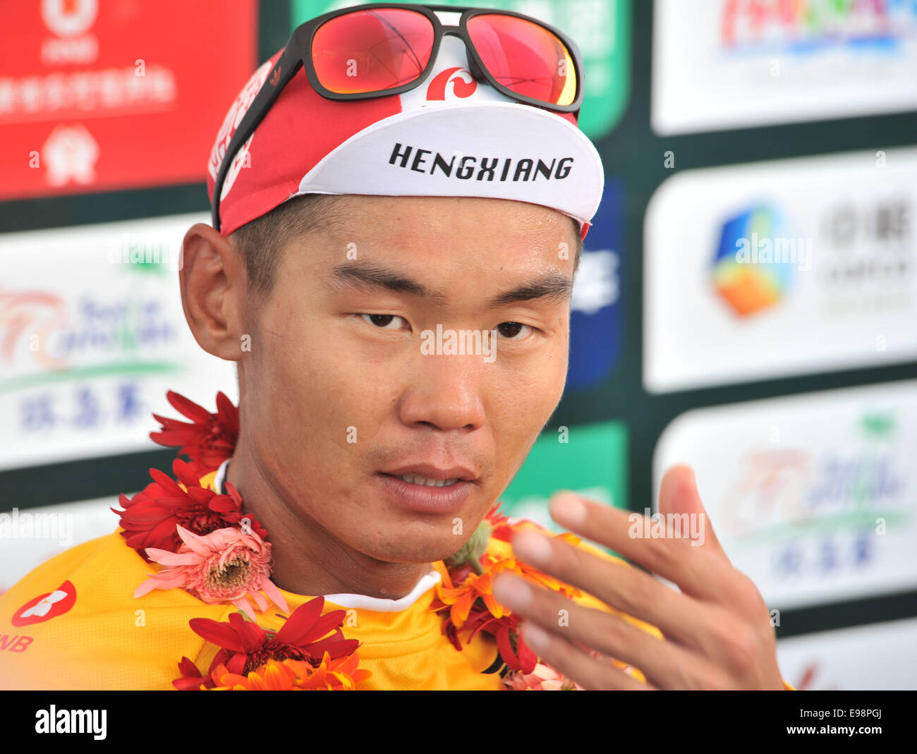 Hainan, China's Hainan Province. 22nd Oct, 2014. Wang Meiyin of China ...