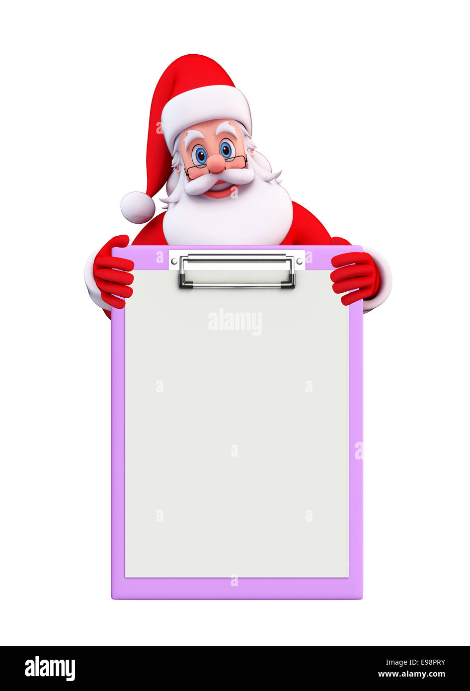 Illustration of santa claus with notepad Stock Photo - Alamy