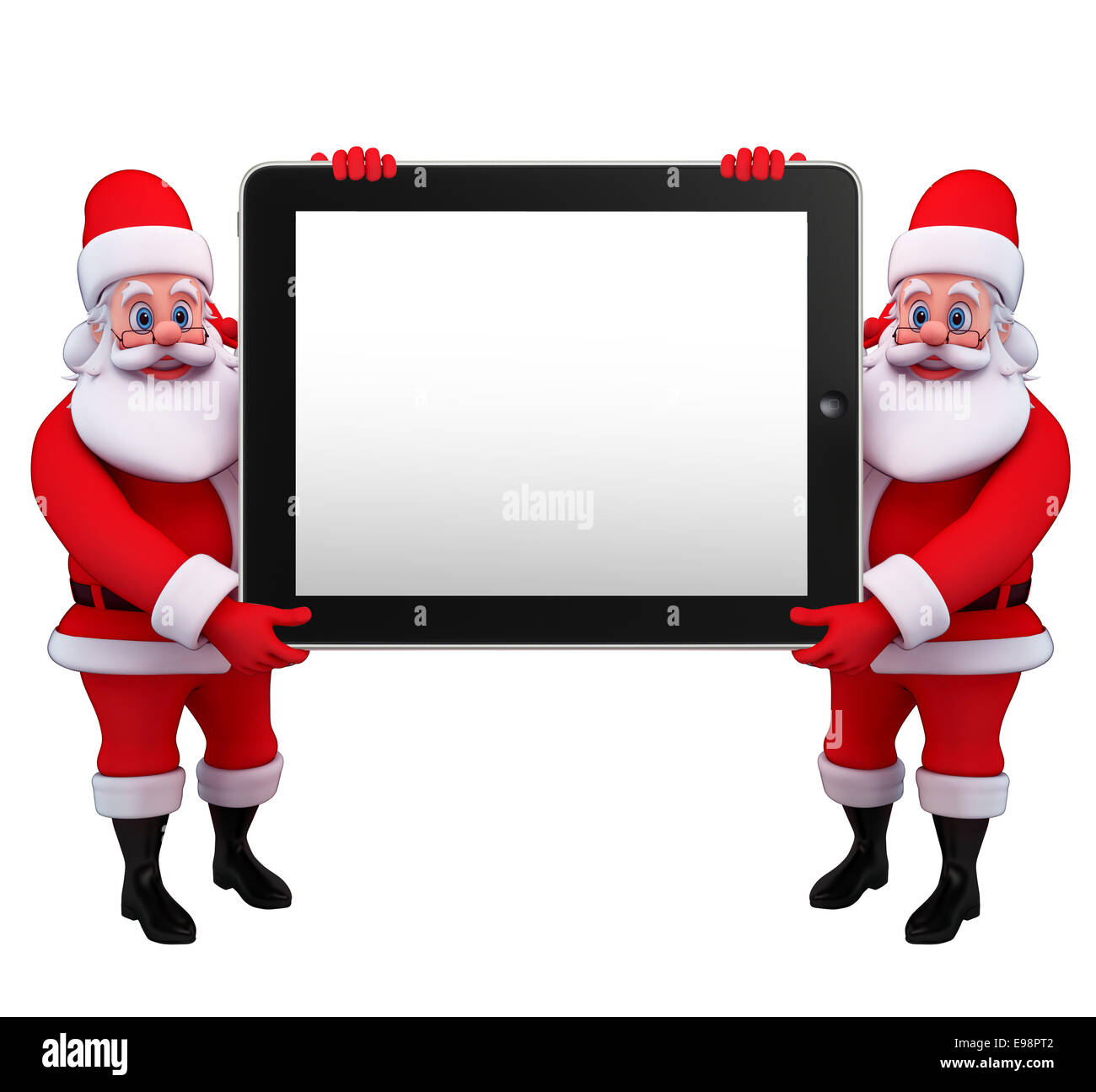 Illustration of santa claus with tab Stock Photo - Alamy