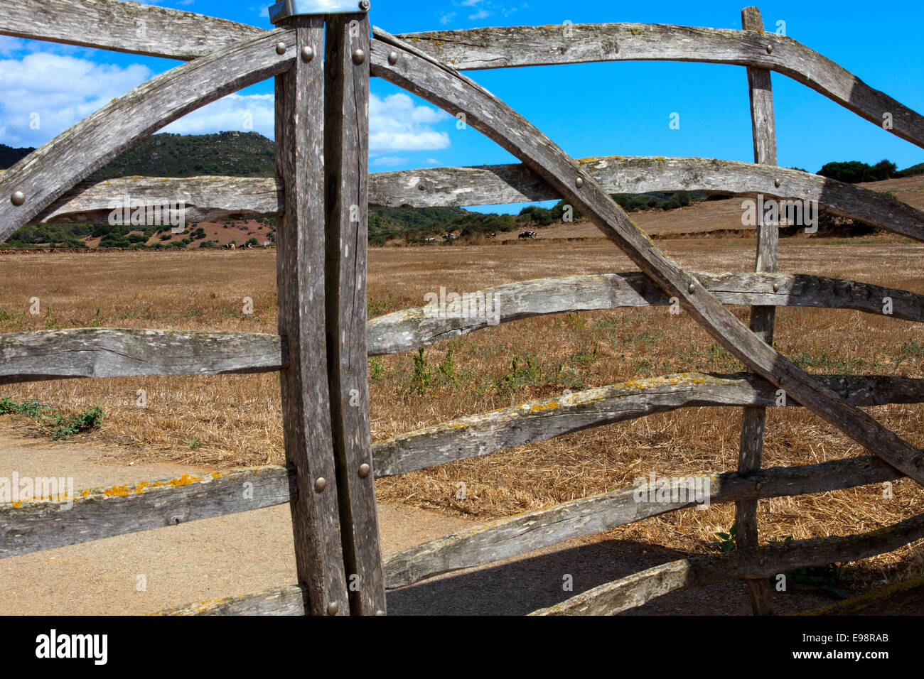 A typical country landscape, Menorca, Balearic Islands, Spain Stock ...
