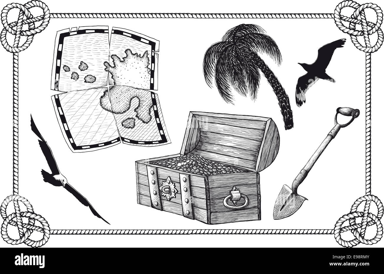 Pirate clip art hi-res stock photography and images - Alamy