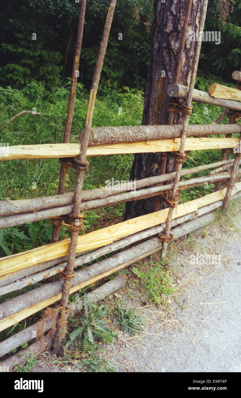 A photograph of a Swedish fence captured in 1962, showcasing the ...