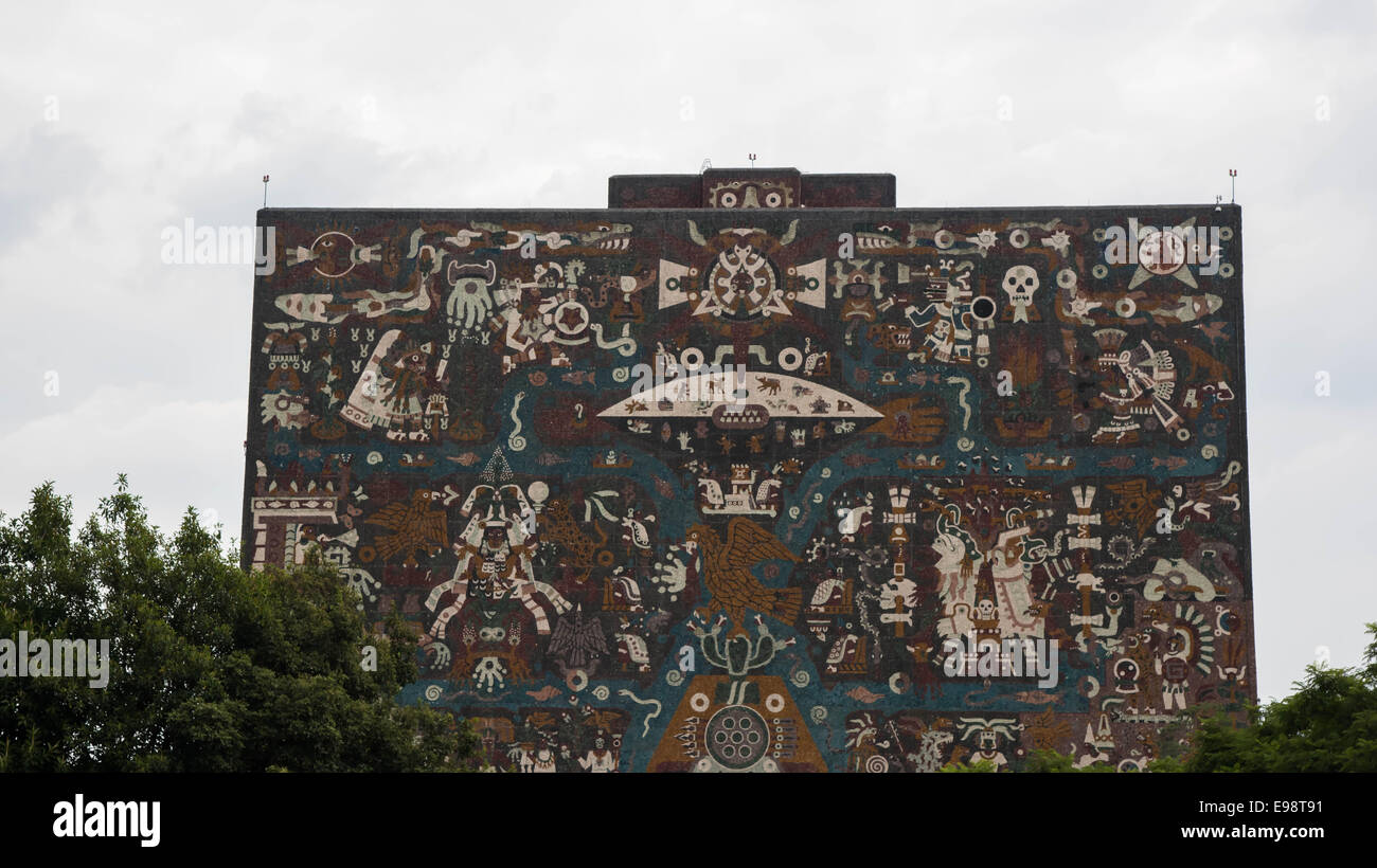 National autonomous university mexico library hi-res stock photography ...